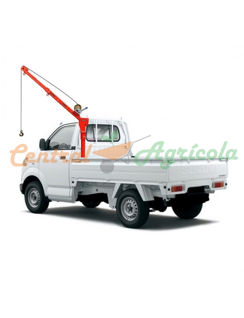 Tecle Grúa Pluma Giratoria 500KG Malacate Manual (piola acero)