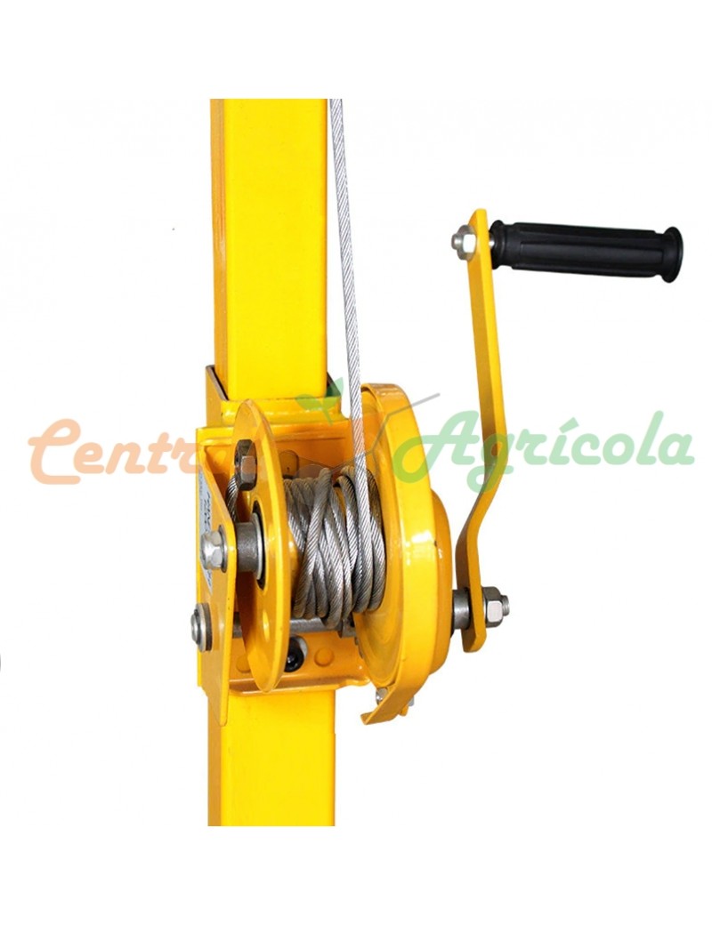 Tecle Grúa Pluma Manual Portátil Capacidad 500 Kg Levante con malacate ...