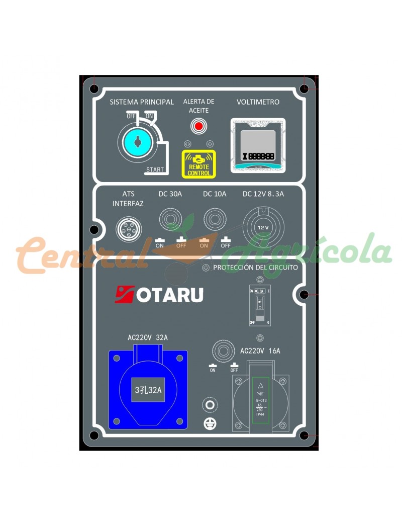 Generador Diesel 7kw Insonorizado 66dB Monofásico Otaru Control Remoto ...