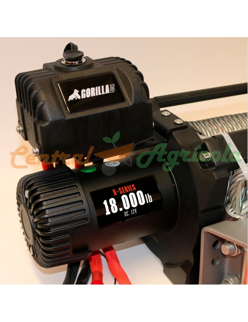 Winche Eléctrico 18.000 lbs 12v DC Control Remoto Gorilla Force