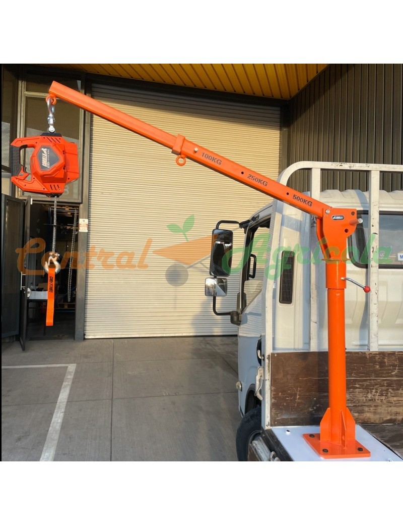 Tecle Grúa Pluma Gorilla Force 500kg Winche Piola Sintética 12 mts.
