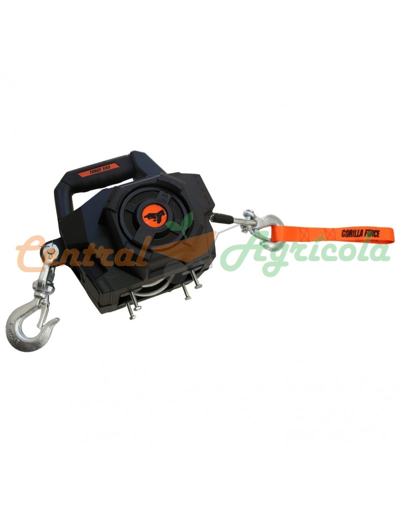 Gorilla Force 680 Winche portátil para taladro (piola acero 8 mts)